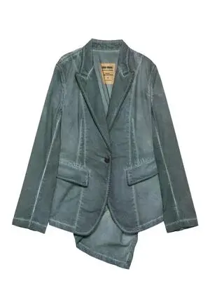 UMA WANG Notched Lapel Single-breasted Blazer - Green