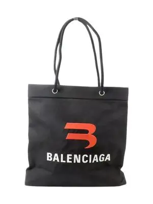 Balenciaga Explorer Logo Print Tote Bag - Black
