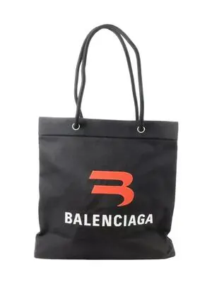 Balenciaga Explorer Logo Print Tote Bag - Black
