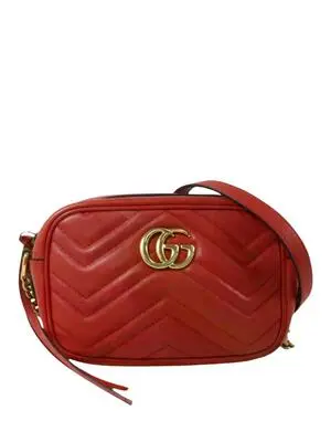 Gucci Gg Marmont Crossbody Bag - Red