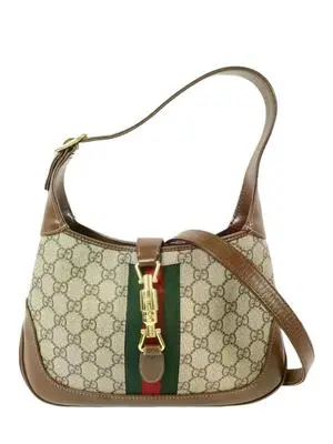 Gucci Small Jackie 1961 Gg-web Shoulder Bag - Neutrals