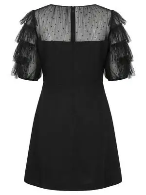 Valentino Garavani Bead-embellished Ruffled Midi Dress - Black