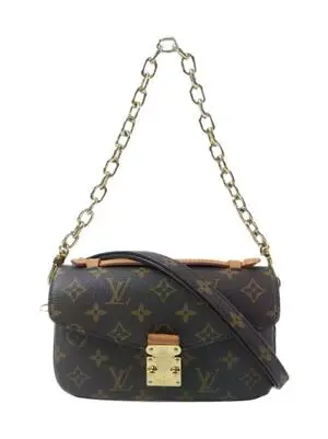 LOUIS VUITTON Monogram Pochette Metis Shoulder Bag - Black