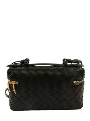 Bottega Veneta Bottega Veneta Intrecciato Leather Messenger Bag Black