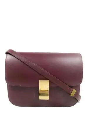 Celine Classic Box Shoulder Bag - Red