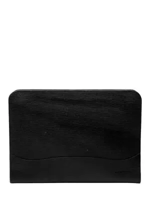 Burberry Calf Leather Clutch Bag - Black