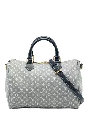 LOUIS VUITTON Monogram Idylle Speedy Bandouliere 30 Satchel - Grey
