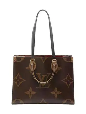 LOUIS VUITTON Monogram Reverse Giant Onthego Mm Satchel - Brown