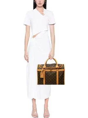 LOUIS VUITTON Monogram Sac Chien Pet Carrier Travel Bag - Brown