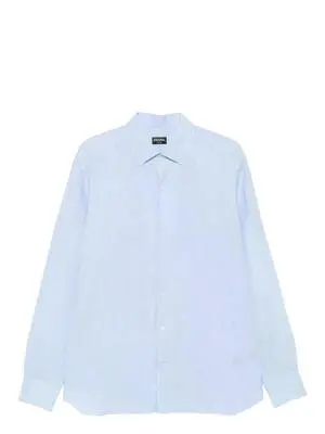 Zegna Long-sleeve Button-up Shirt - Blue