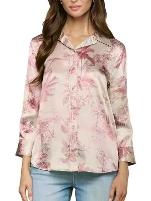 L'Agence L'Agence Dani Silk Blouse Pink