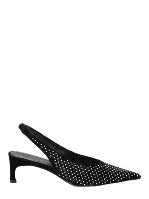 ROTATE BY BIRGER CHRISTENSEN Rhinestone Velvet Slingback Pumps - Black