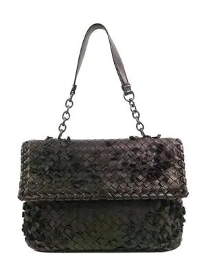 Bottega Veneta Intrecciato Chain Shoulder Bag - Brown