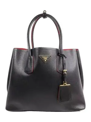 Prada Leather Tote Bag - Black