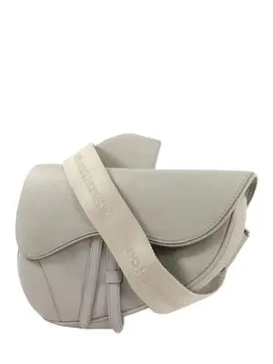 Dior Saddle Leather Cross Body Bag - Grey