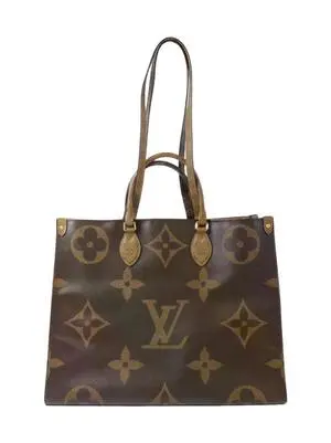 LOUIS VUITTON Louis Vuitton Monogram Giant On The Go Tote Bag Brown