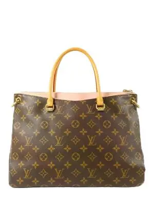 LOUIS VUITTON Monogram Pallas Tote Bag - Brown