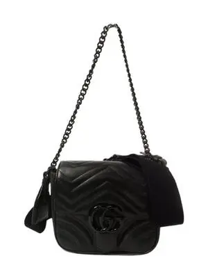Gucci Gg Marmont Matelassé Shoulder Bag - Black
