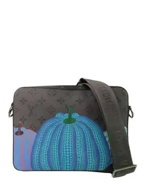 LOUIS VUITTON Yayoi Kusama Monogram Eclipse Messenger Bag - Grey