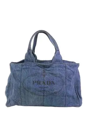 Prada Prada Canapa Tote Bag Blue