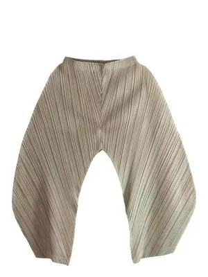 Issey Miyake Sand Beige Pleated Trousers - Neutrals