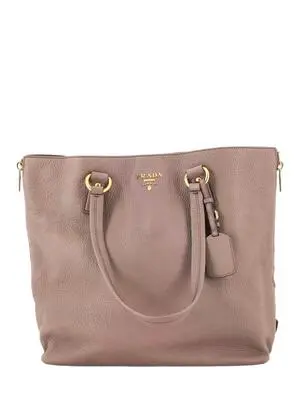 Prada Prada Vitello Daino Shopper Tote Bag Neutrals