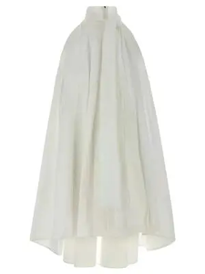 GIVENCHY Givenchy Tie-Neck Pleated Mini Dress