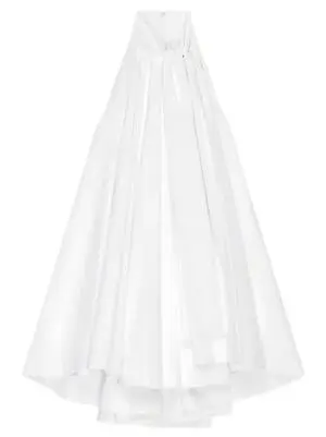 Givenchy Tie-neck Pleated Mini Dress - White