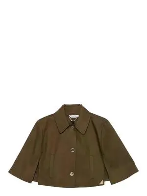 Max Mara Padre Cropped Cape - Brown