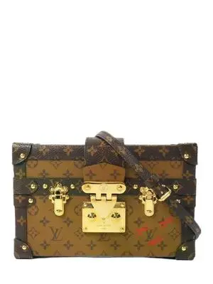 LOUIS VUITTON Petite Malle Monogram Reverse Shoulder Bag - Brown