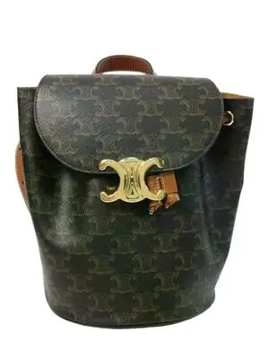 Celine Triomphe Canvas Backpack - Brown