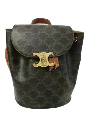 Celine Triomphe Canvas Backpack - Brown