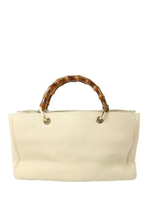 Gucci Gucci Bamboo Shopper Shoulder Bag Neutrals