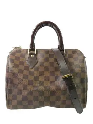 LOUIS VUITTON Speedy Bandouliere Damier Tote Bag - Brown