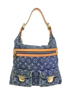 LOUIS VUITTON Monogram Denim Baggy Shoulder Bag - Blue
