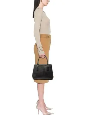 Burberry Leather Handbag - Black