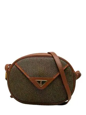 Saint Laurent Coated Canvas Crossbody Bag - Brown