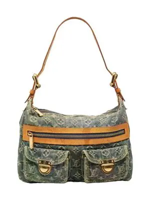 LOUIS VUITTON Louis Vuitton Monogram Denim Baggy PM Shoulder Bag Blue