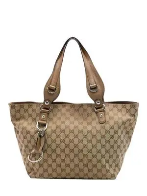 Gucci Gucci GG Canvas Icon Bit Tote Bag Neutrals