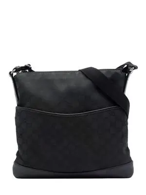 Gucci Gg Nylon Flat Messenger Bag - Black