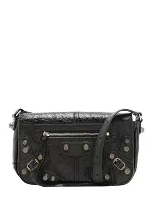 Balenciaga Lambskin Motocross Le Cagole Cylinder Crossbody Bag - Black