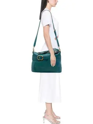 Gucci Medium Calfskin Ride Top Handle Satchel - Blue