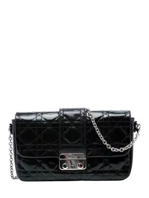 Dior Patent Cannage Miss Promenade Crossbody Bag - Black