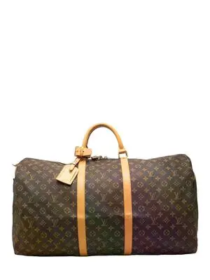 LOUIS VUITTON Monogram Keepall 60 Travel Bag - Brown