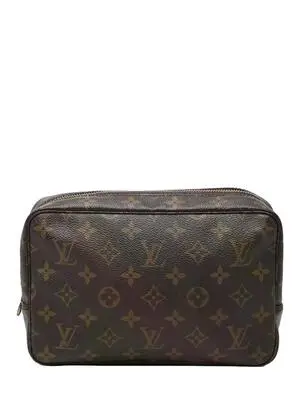 LOUIS VUITTON Monogram Canvas Trousse Toilette 23 Clutch Bag - Brown