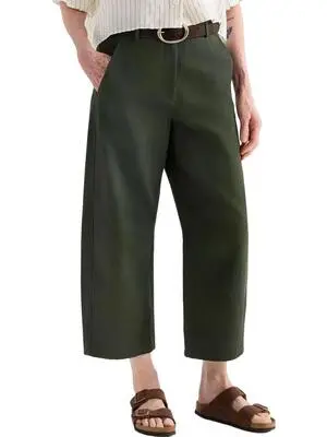 TWP TWP Slouchy Barrel-Leg Cropped Trousers
