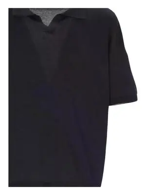 GRAN SASSO Silk Short-sleeve T-shirt - Black