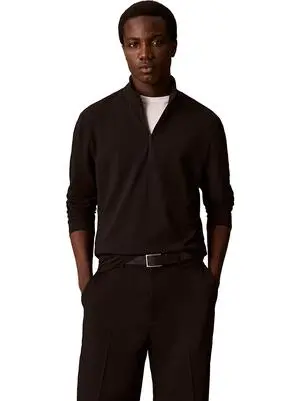 CALVIN KLEIN Tech Pique 1/4 Zip Top