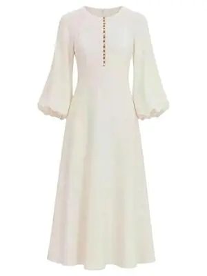 Zimmermann Embellished Midi Dress - Neutrals