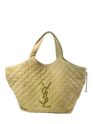 Saint Laurent Icare Quilted Lambskin Tote Bag - Neutrals
